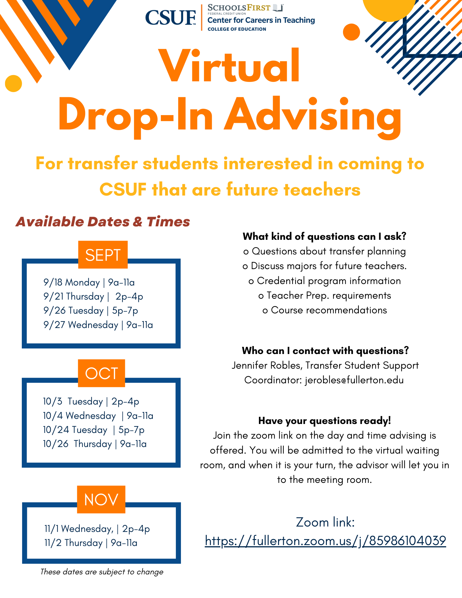 Future Teacher Advising Appointments - SchoolsFirst Federal Credit ...